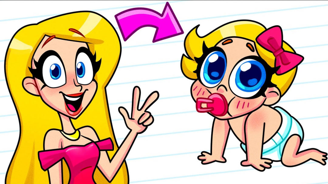 牛油果动画:芭比娃娃变成了婴儿!