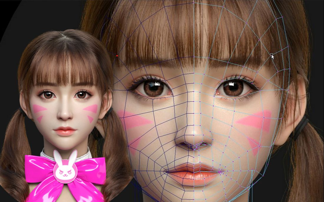 【Maya角色建模】影视写实女性模型制作,从0基础布线开始讲解