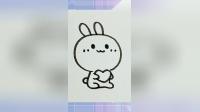 简笔画:简单可爱小兔子,快来画一画吧