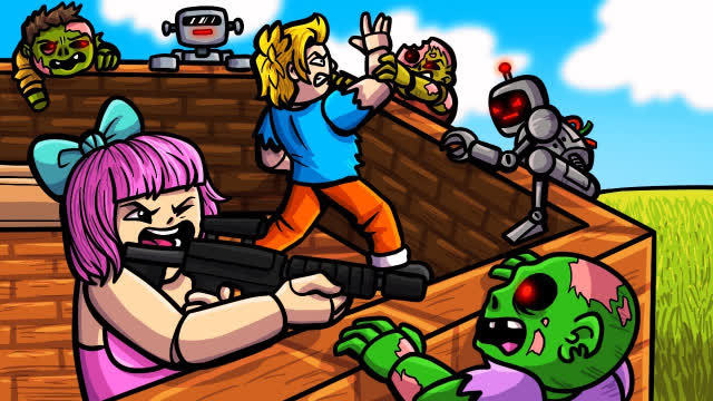 Roblox建造生存模拟器:丧尸围城大挑战!小格解说