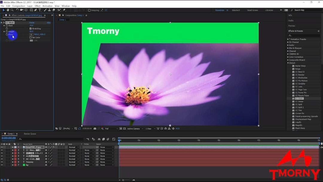 【AE基础教程】99-CC倾斜(CC Slant)讲解