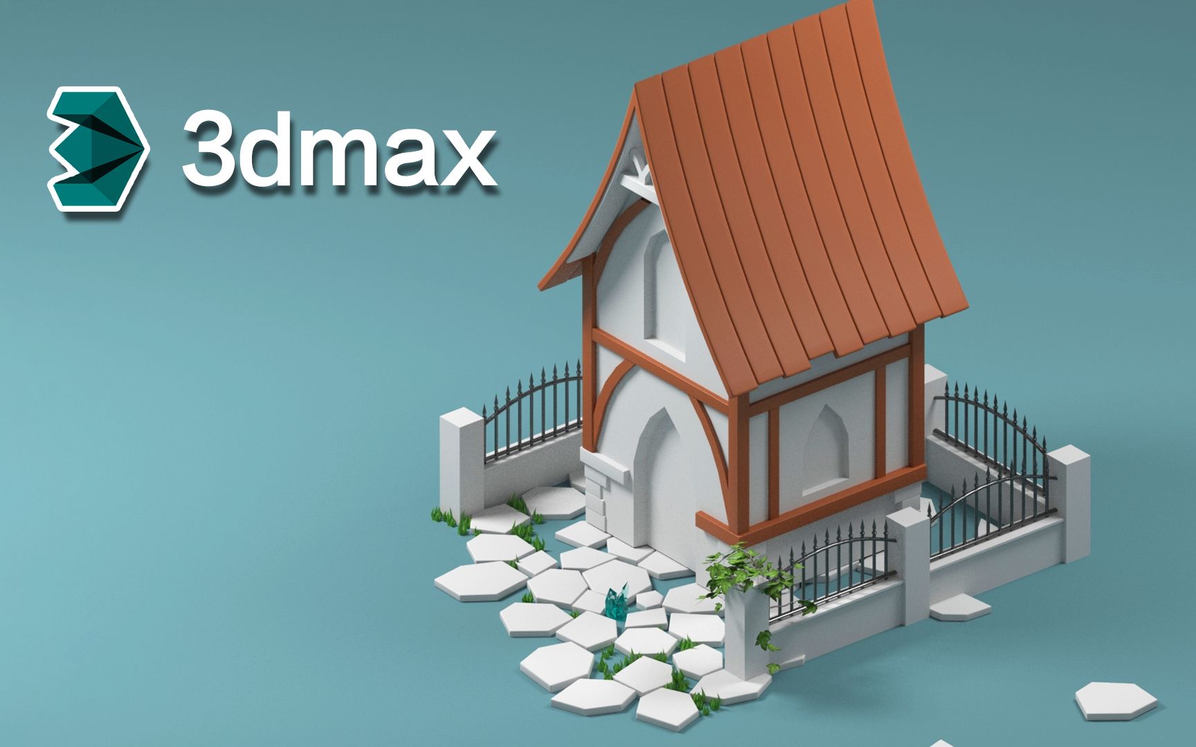 【3dmax场景建模】从零开始的小房子模型制作教学