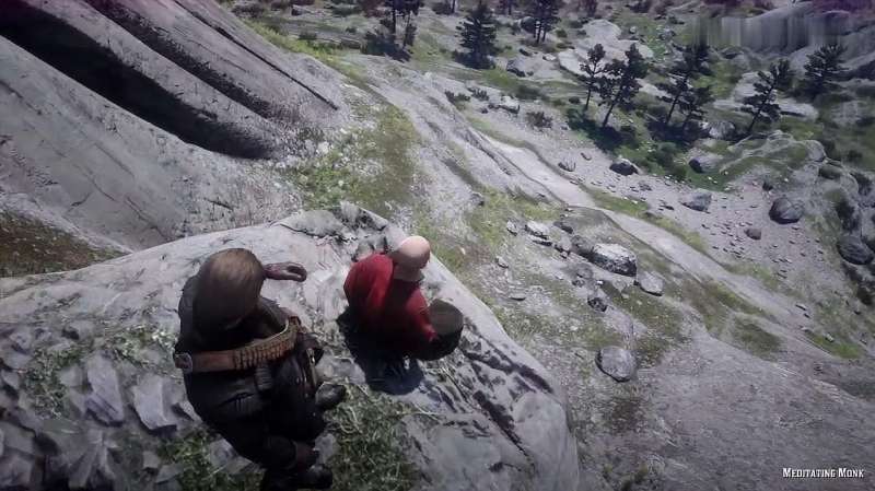 「荒野大镖客2」彩蛋欣赏- 冥想的僧人