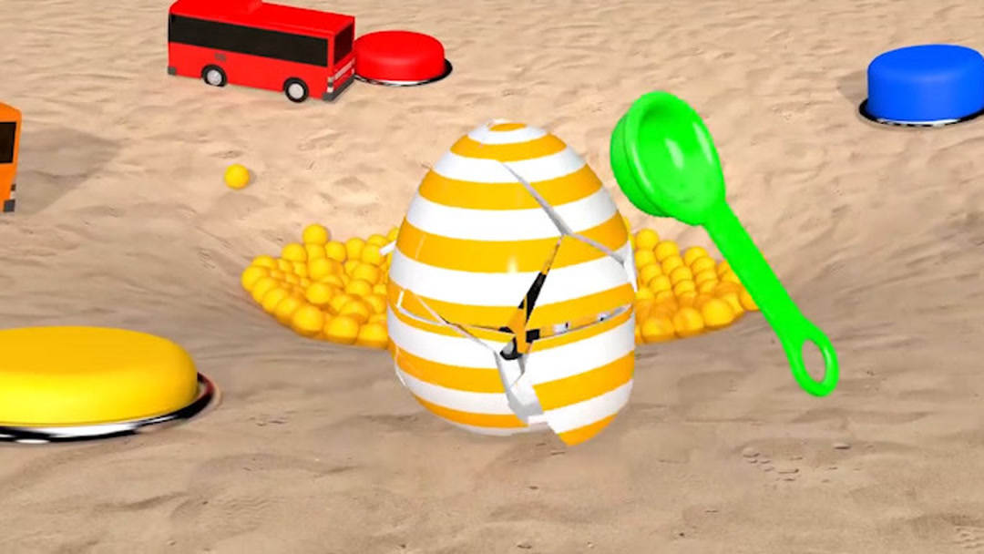 工程车施工动画 第74集 敲开奇趣蛋会有什么惊喜呢