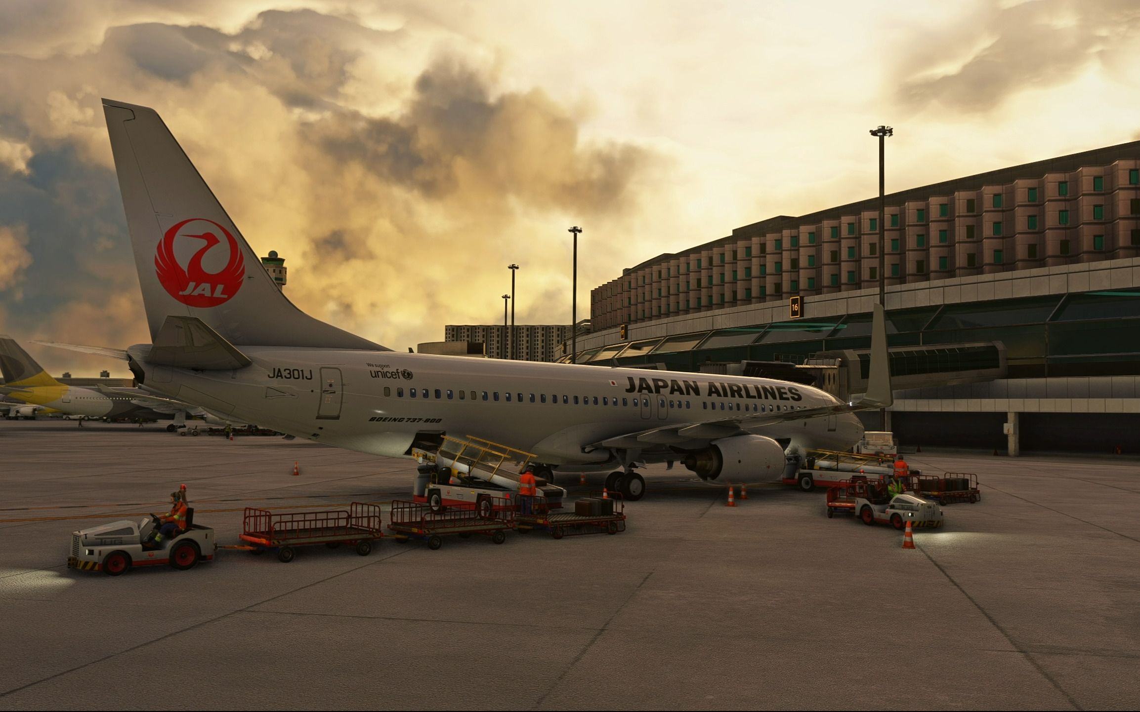 【微软模拟飞行2020】4K全高画质新千岁夕阳下离港