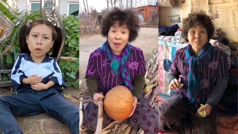 爆笑农村囧事:傻妞用南瓜推车玩,老妈的态度决定一切!