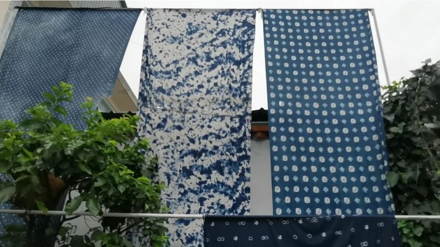 我爱大理更爱白族人家的扎染!