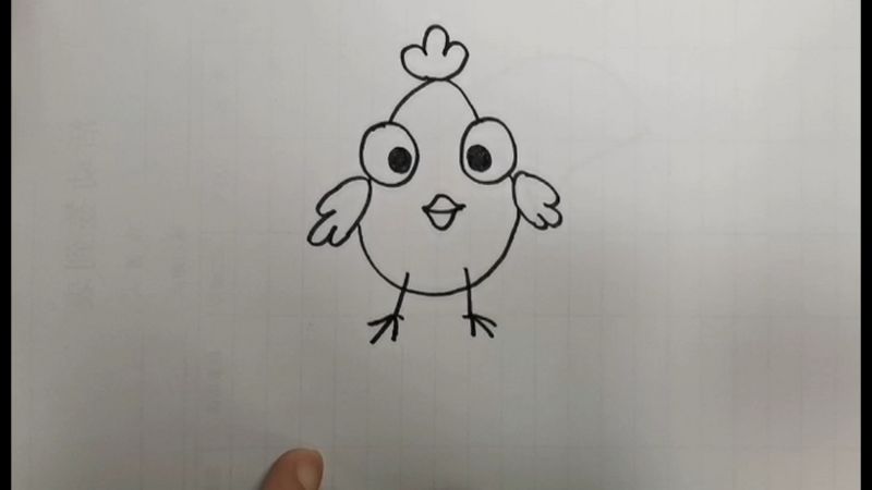 儿童简笔画～超简单画小鸡