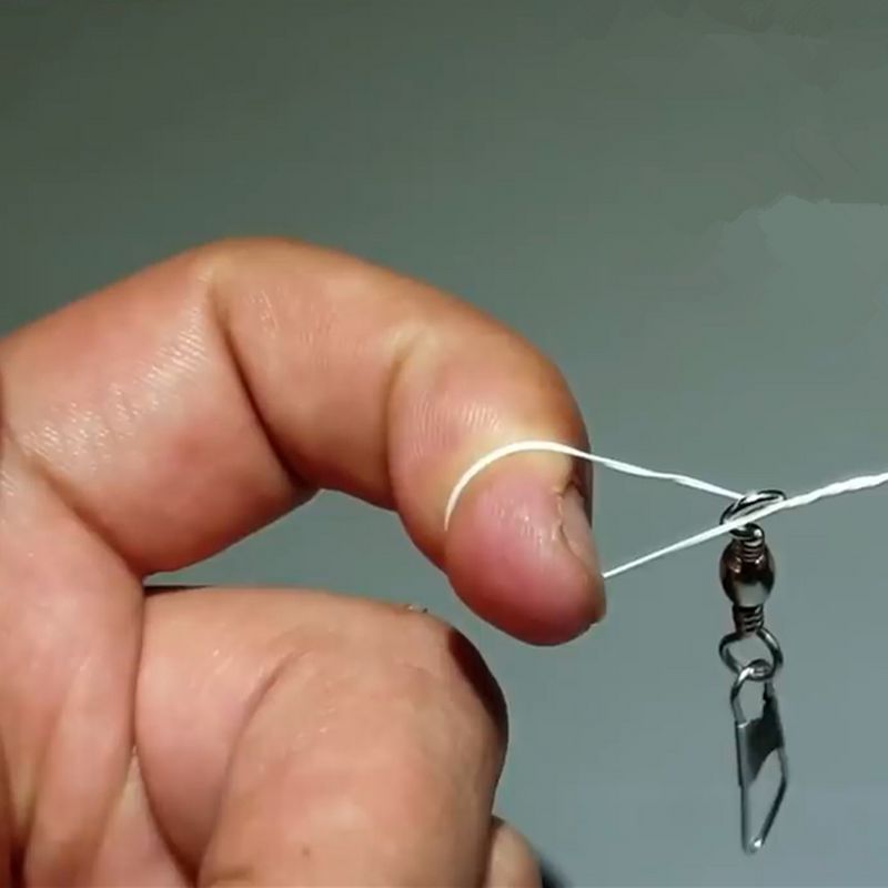 钓鱼技巧:别针连接器(八字环)的绑法,这个方法比较结实