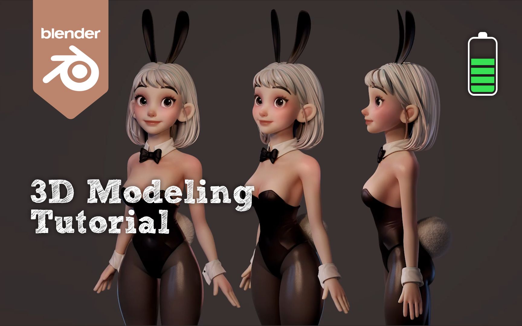 Blender教程 | 2023新版兔女郎人物雕刻建模