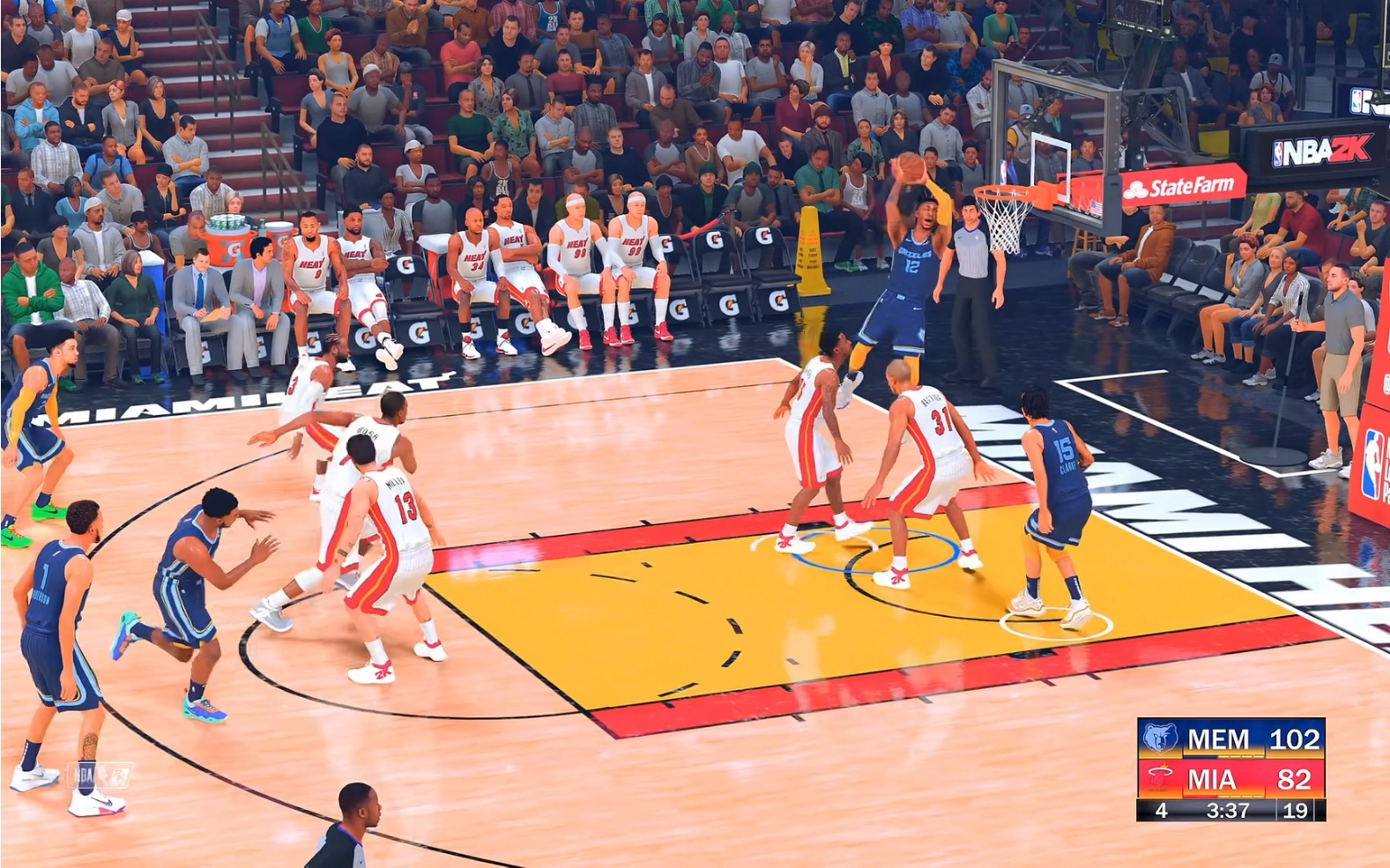 《NBA2k22》莫兰特精彩集锦,画质打了补丁,人物模型也打了,喜欢的...