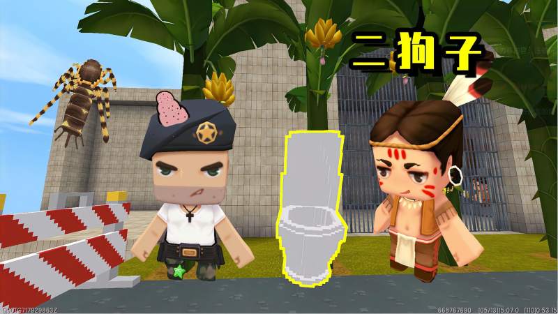 迷你世界737:二狗子和狗蛋被关进牢房,他们要掀开马桶越狱