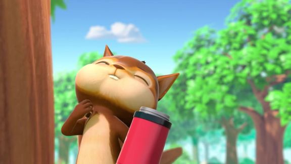 萌鸡小队:松鼠太淘气了,拿走了咖啡,小鸡们很难过