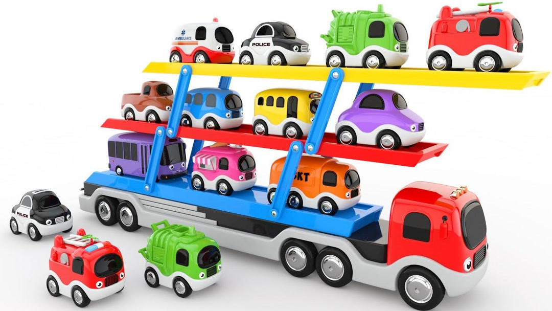 最新汽车总动员变形警车动画片4