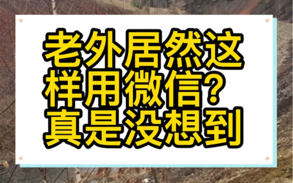 和老外聊微信,他居然这样说。