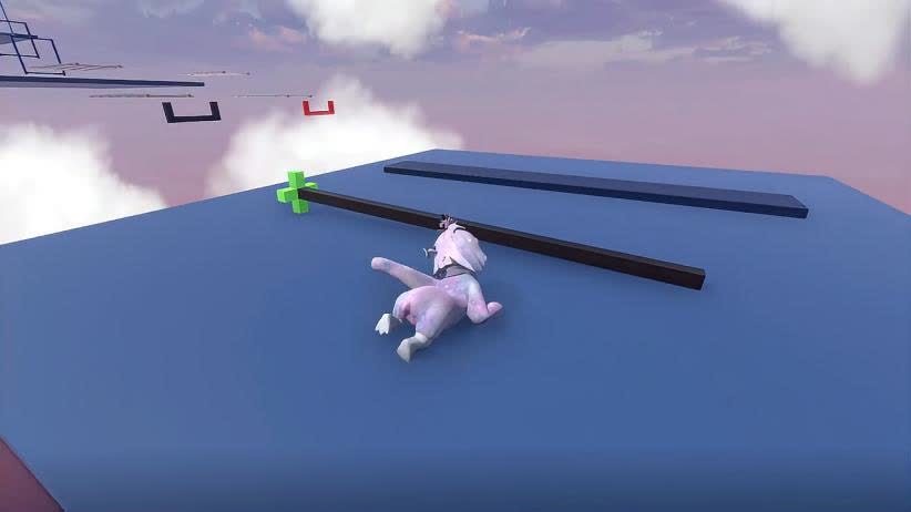 人类一败涂地:萌新过不去,西西用木棍搭桥过关