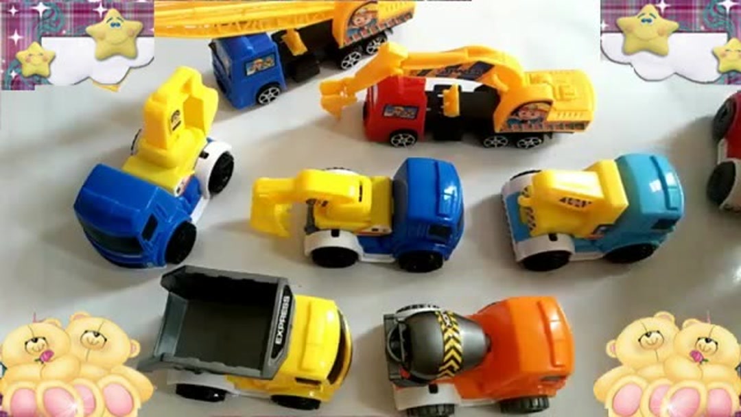 变形警车珀利 赛车总动员2 挖掘机 挖土机 汽车总动员动画视频6