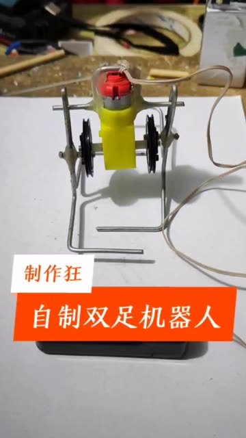 科技小制作,双足步行机器人拼装模型