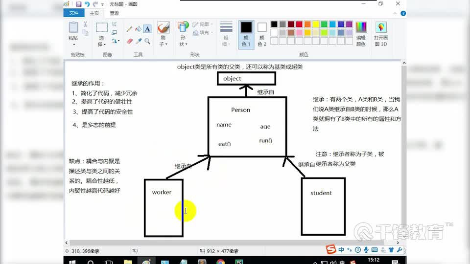 千锋python基础视频教程:面向对象思想的编程 07-1