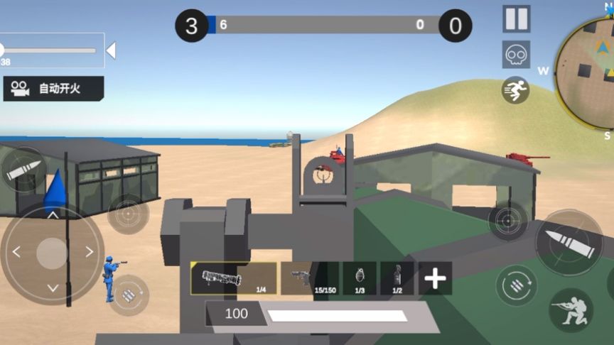 战地模拟器@我发现一个惊天大秘密,可以卡bug上屋顶