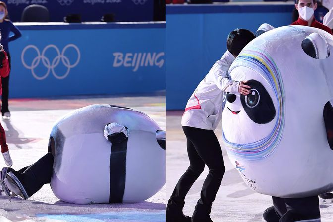 他扒拉我!冰墩墩被金博洋撞翻,委屈巴巴找羽生结弦撒娇求安慰