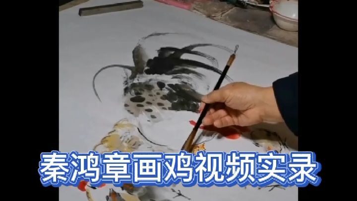 秦鸿章画鸡小视频