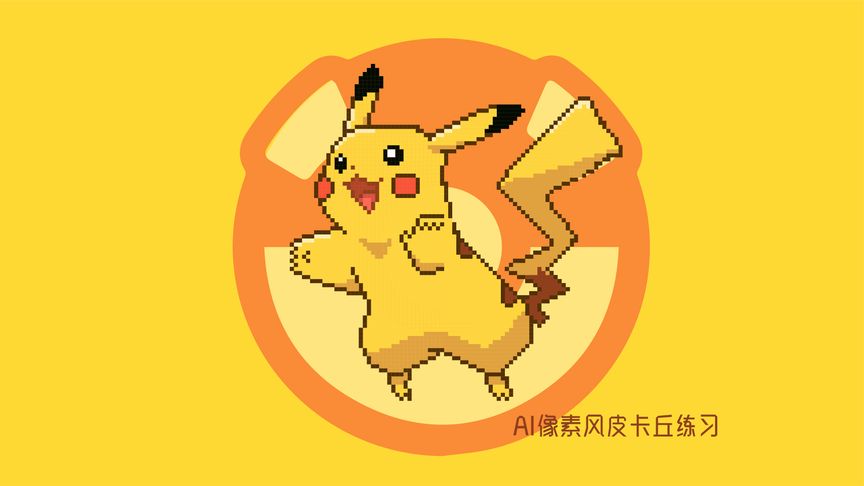 (AI系列)-制作像素画皮卡丘练习