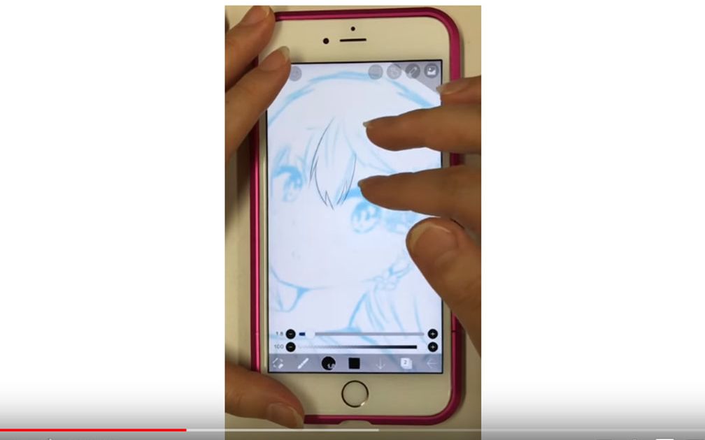 神奇的手指!画师Misa教你在手机软件上绘画的时候如何用手指勾线!老...