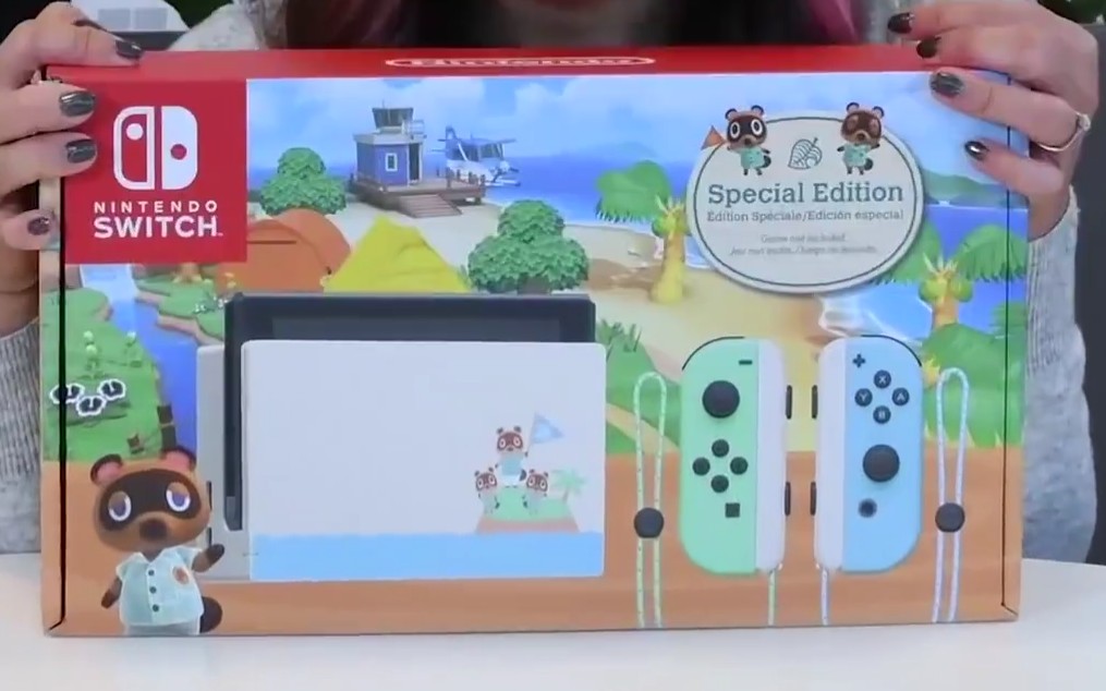 【Switch新游情报】官方《集合啦!动物森友会》限定版主机开箱(NS...