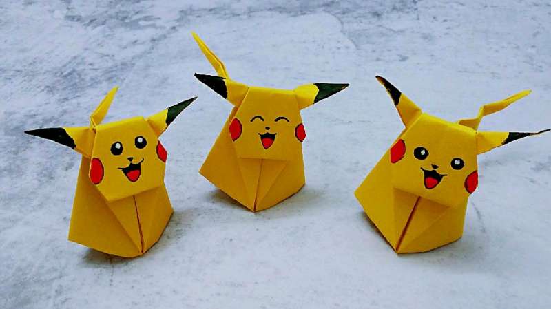一张纸不粘不剪折出立体皮卡丘,这才是折纸境界,孩子越学越聪明
