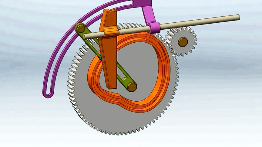 这个往复运动机制设计的很直观,运行原理一看明白!