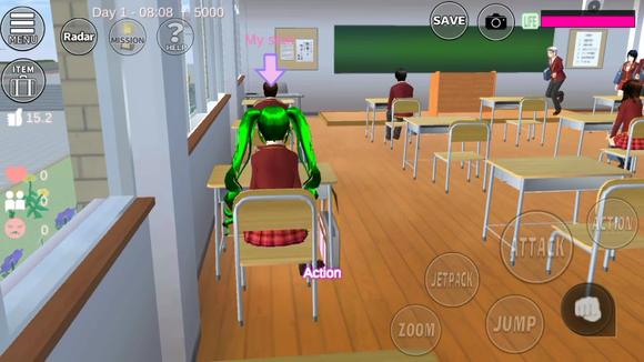 樱花校园模拟器1:第一次玩,请见谅