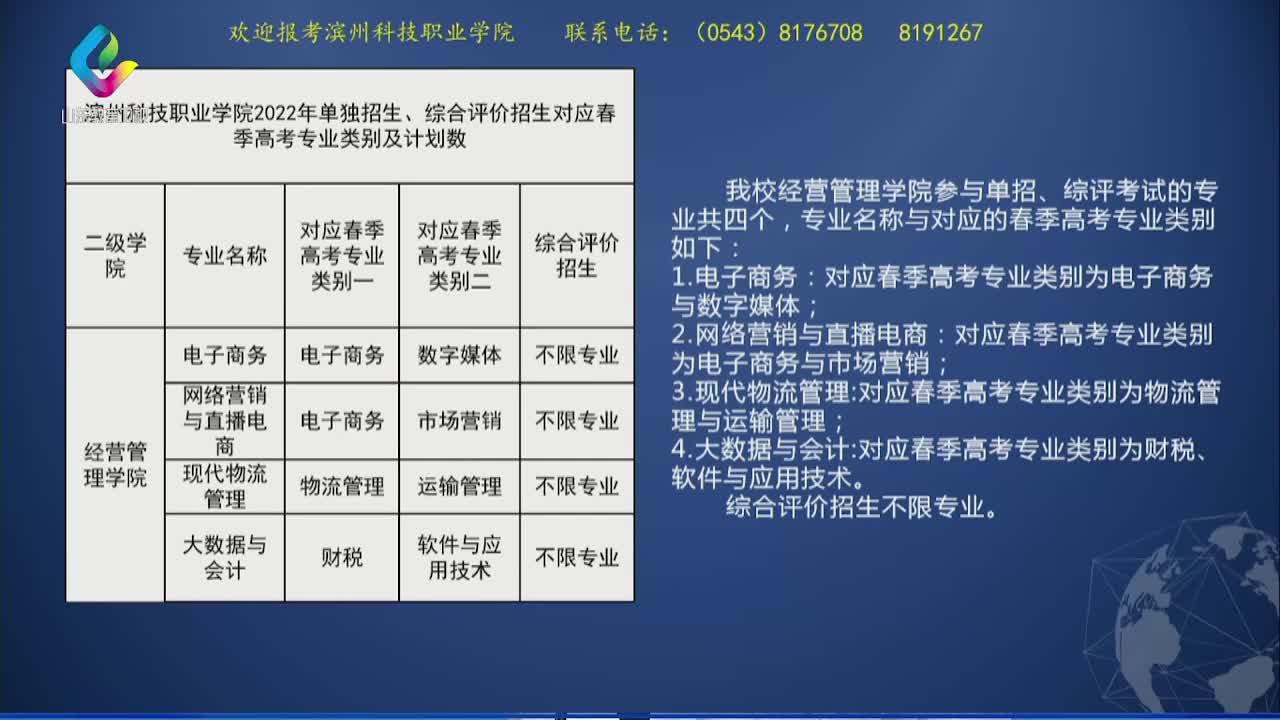 2022滨州科技职业学院单招综招政策解读