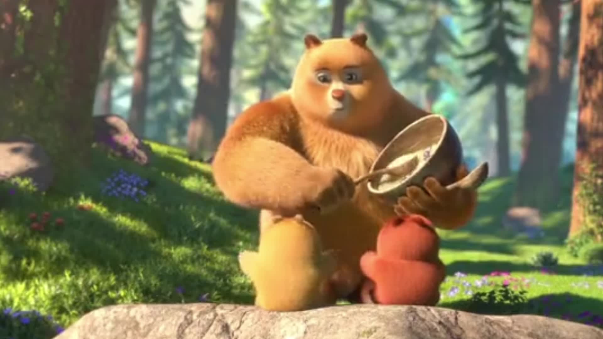 熊大熊二小时候是吃了可爱多吧#熊出没 #动画片