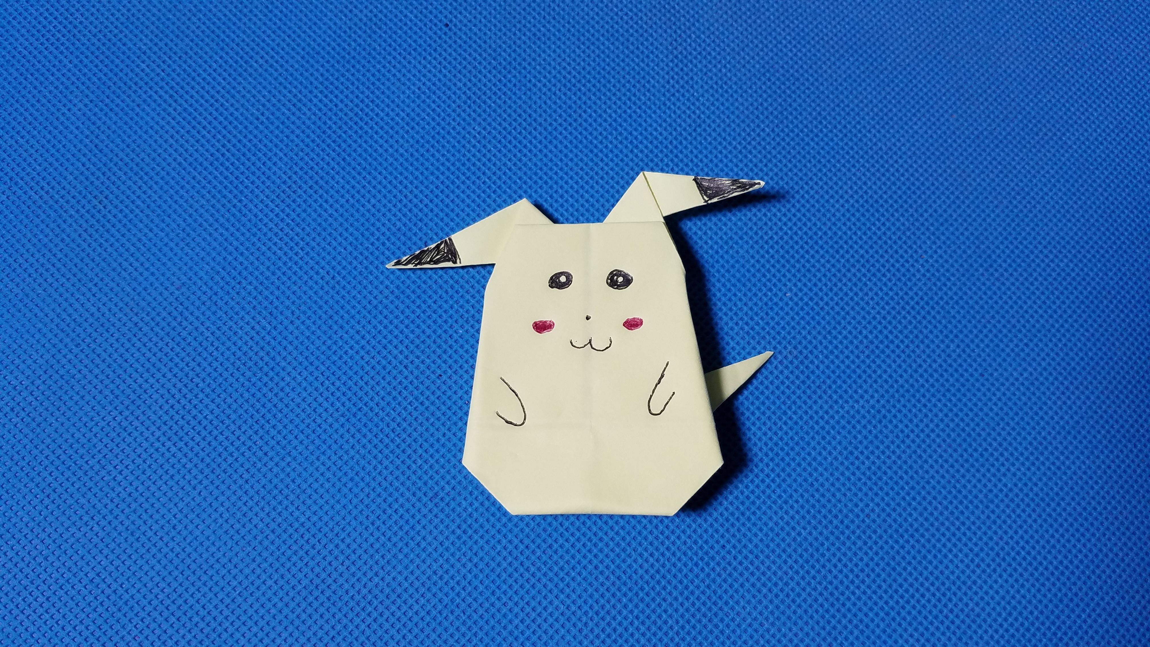 折纸王子教你折纸皮卡丘3 比卡丘儿童折纸大全