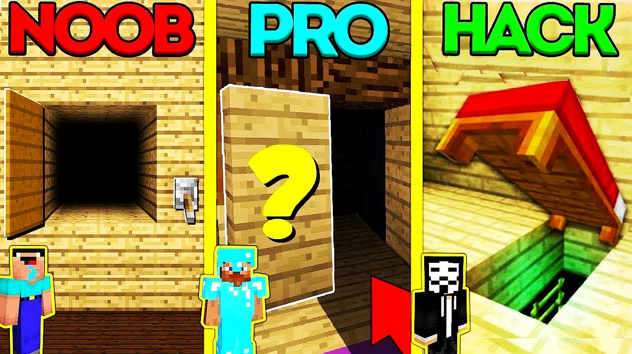 MC动画:秘密的隐藏门,菜鸟VS高手VS黑客