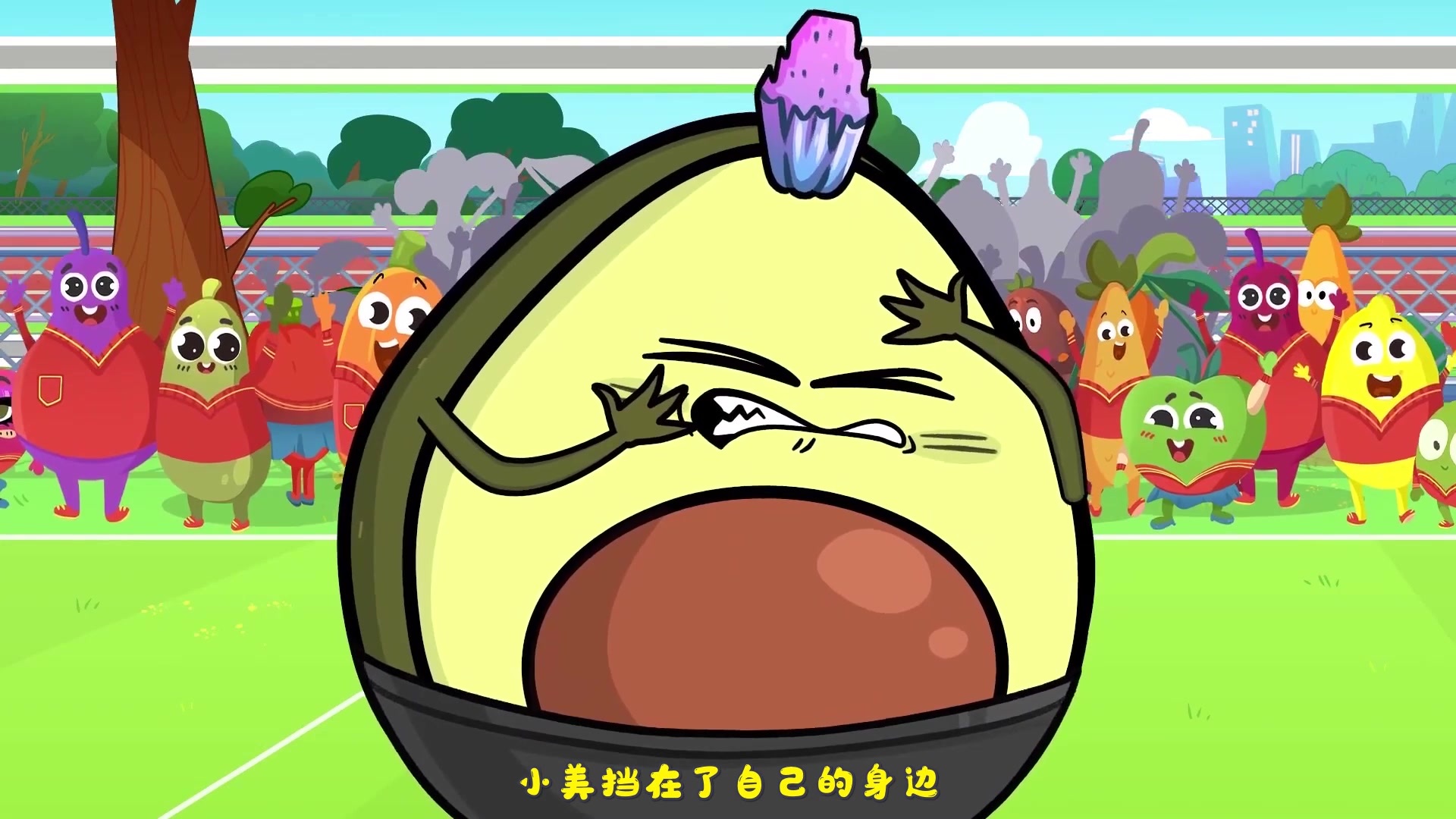 儿童卡通搞笑动画:小果与校霸公平较量,校霸被小美KO