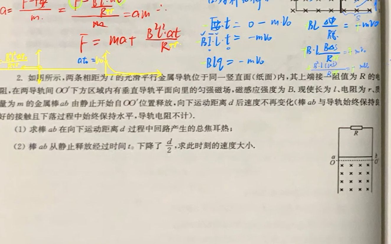【高二物理】电磁感应与动量结合应用