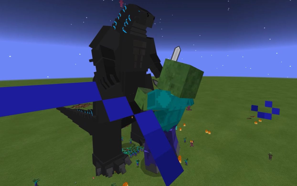 我的世界哥斯拉金刚模组大战泰坦生物,2021谁更强