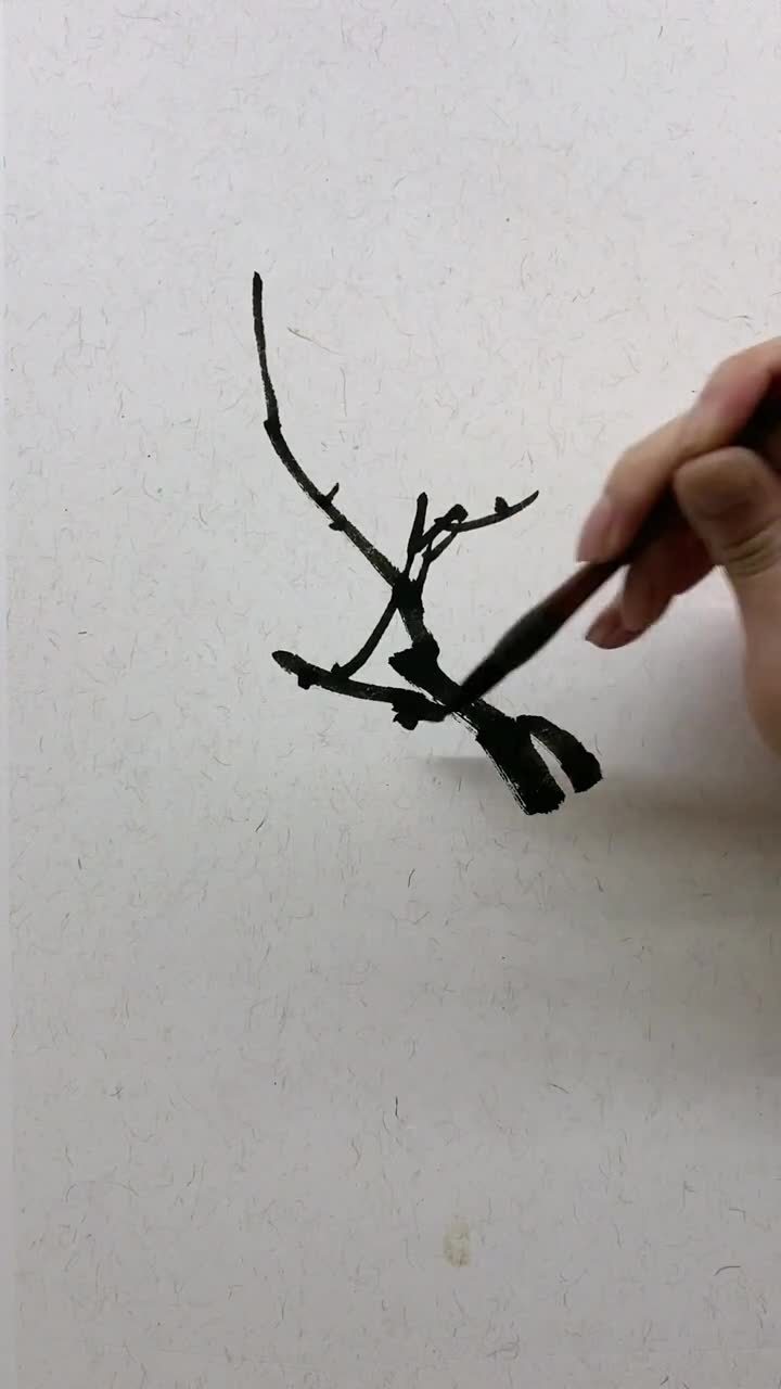 国画,花鸟画,梅花画法