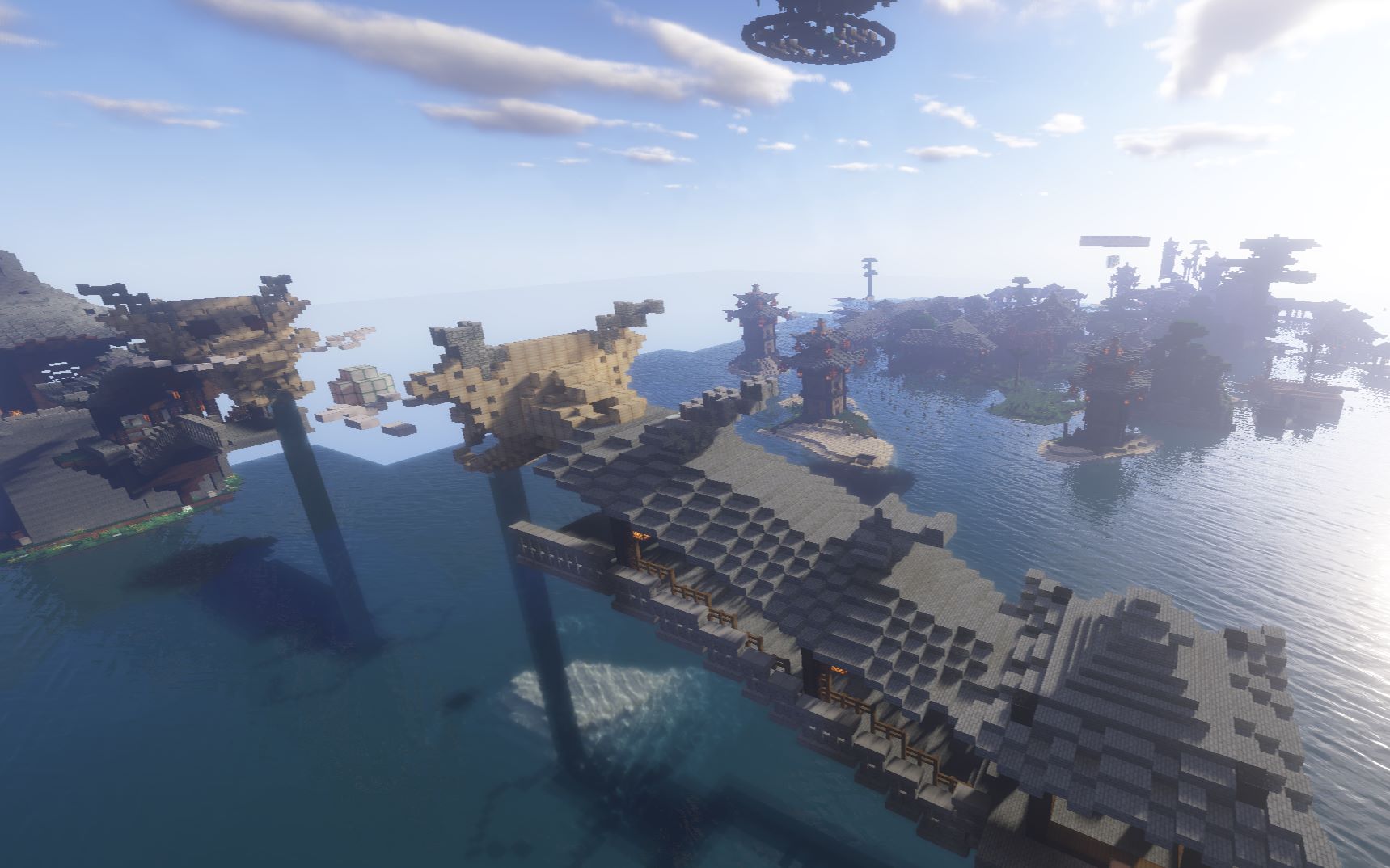 【我的世界】你以为我只会用指令?看看技术大佬的建筑功底有多深不...