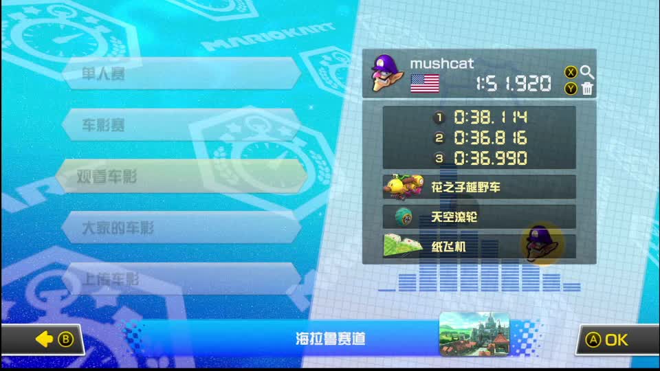 马里奥赛车8dx 个人计时车影合集