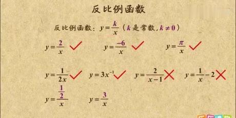 九年级数学上册重难教学视频 9上1反比例函数的概念