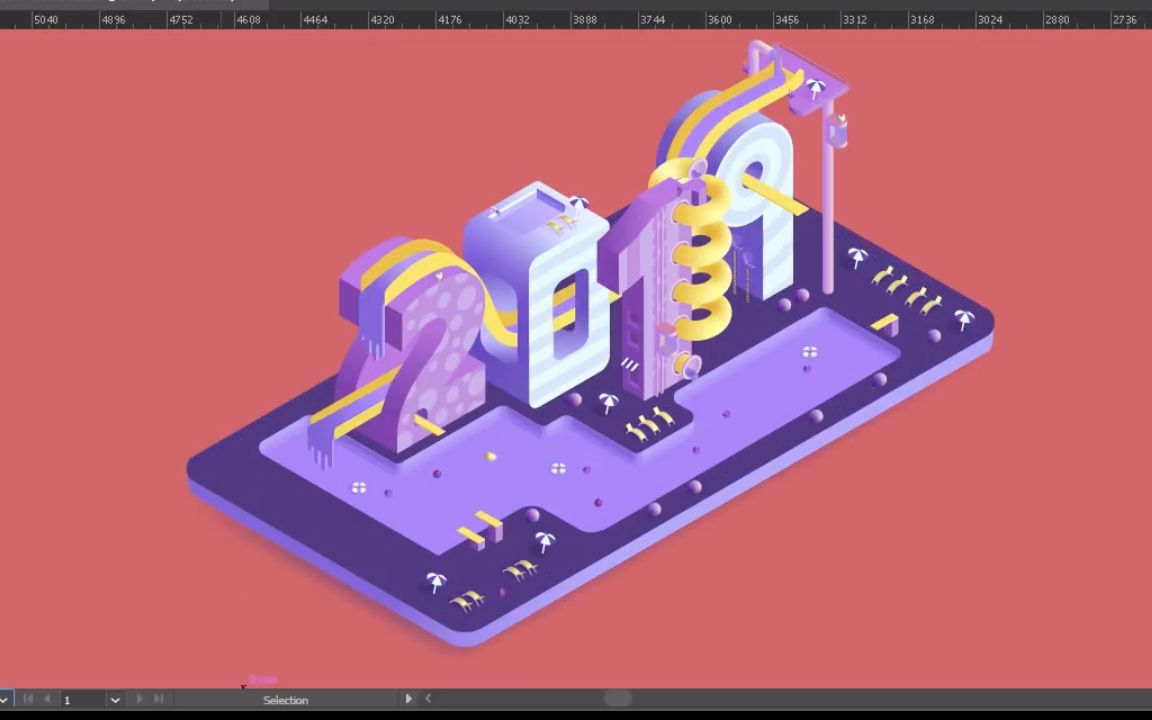 【illustrator教程】UI-2.5D立体场景2019数字插画设计