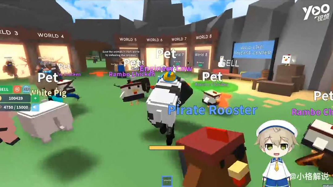 小格解说_Roblox_狩猎模拟器-升级强力武器!轻松击杀丧