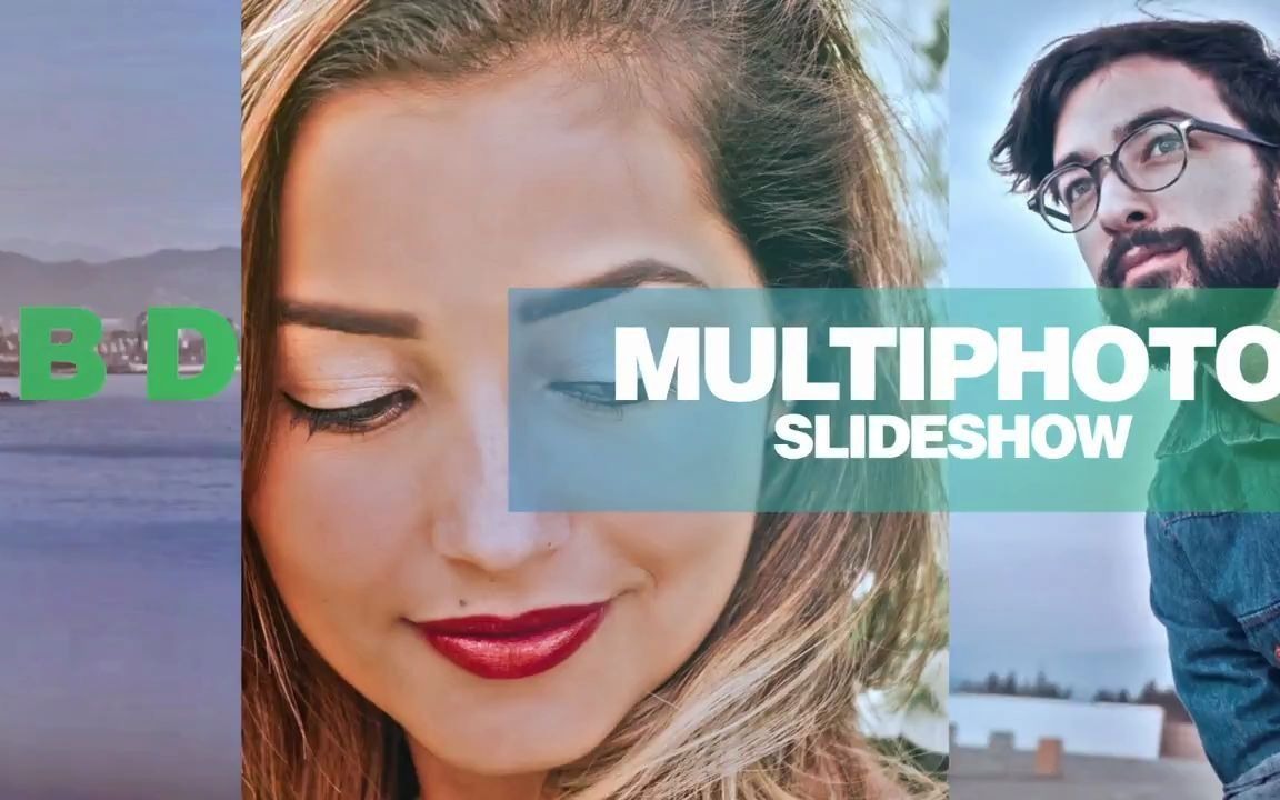 多照片组合广告视频幻灯片AE模板