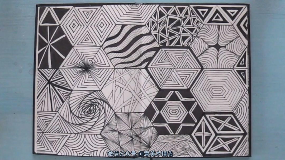 漂亮的创意纹样手绘教程,作为黑白装饰画填充元素很棒哦~