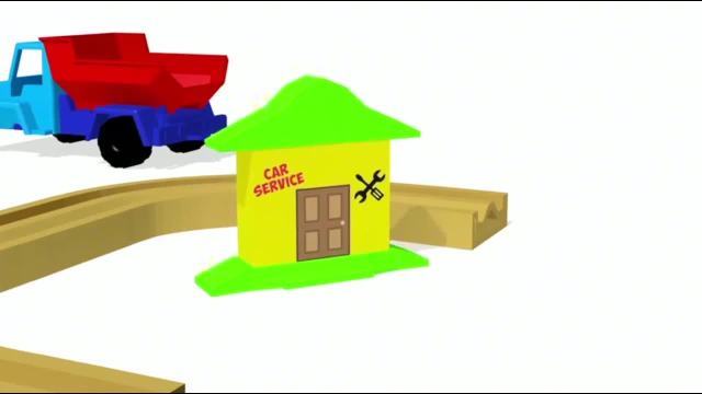 冰激凌玩具卡车给孩子们看动画片
