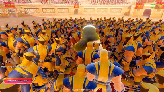 史诗战争模拟器:200个金刚狼和1个功夫熊猫决战斗兽场,谁能赢