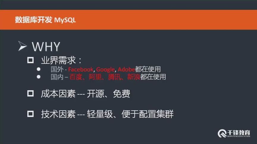 千锋成都HTML5培训——数据库开发MySQL